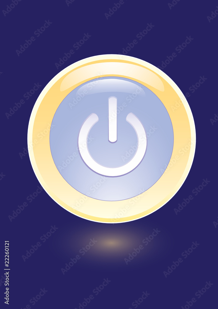 Vector icon with power on sign Stock Vector | Adobe Stock