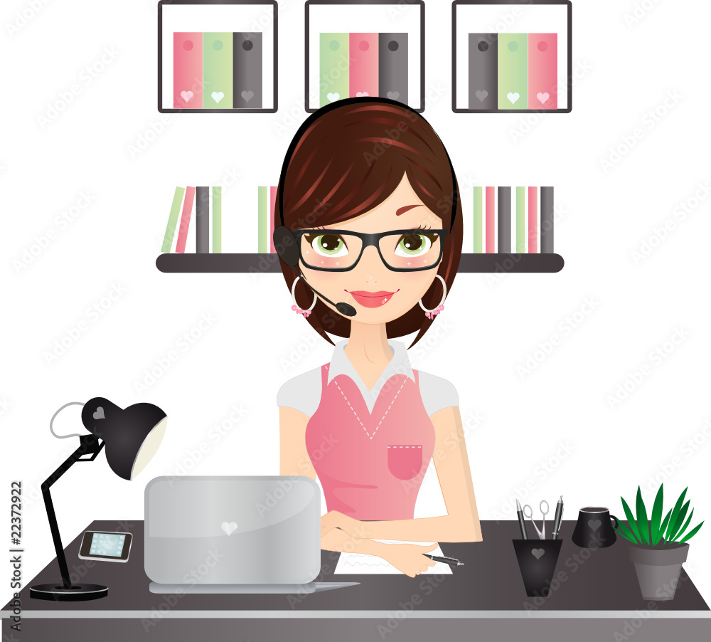 Opératrice Stock Vector | Adobe Stock