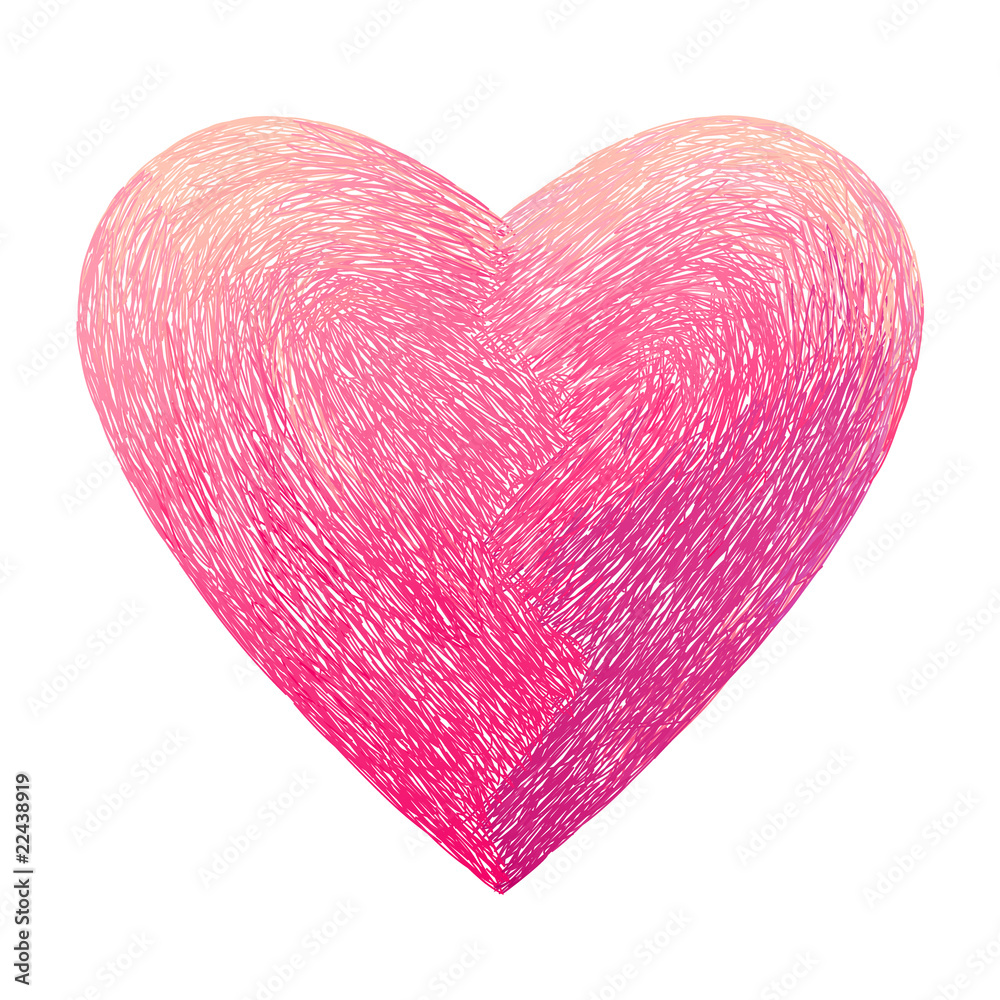 heart drawing, vector illustration Stock Vector | Adobe Stock