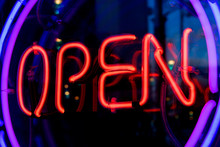 Purple Neon Open Sign Free Stock Photo - Public Domain Pictures