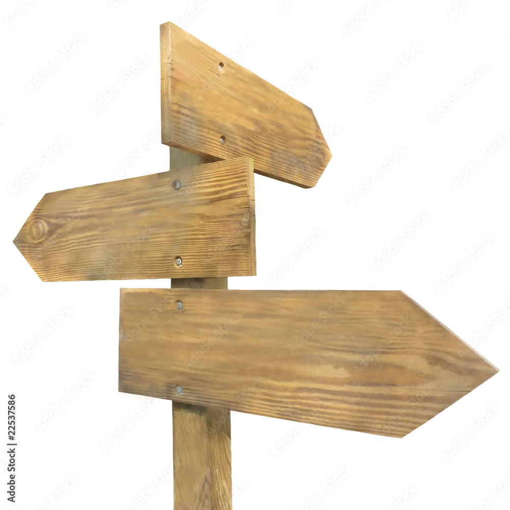 panneaux en bois de direction Stock Photo | Adobe Stock