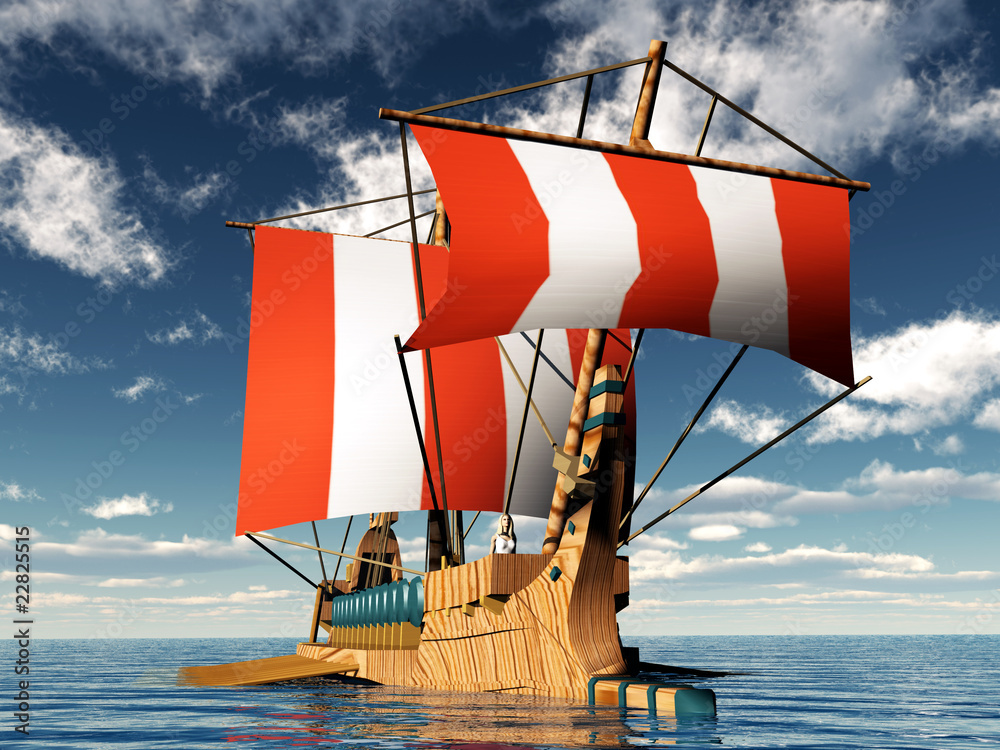 Stock-Illustration „Griechische Galeere“ | Adobe Stock