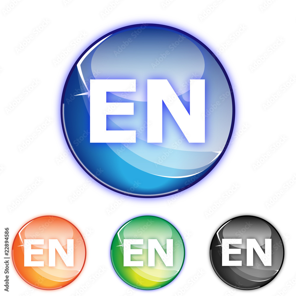 Picto langue anglaise - Icon english EN - collection color Stock Vector ...