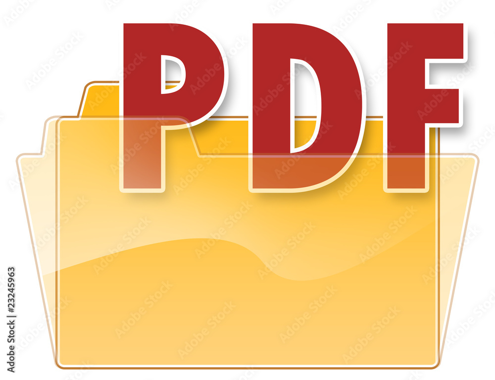 Folder Icon "PDF" Stock Illustration | Adobe Stock