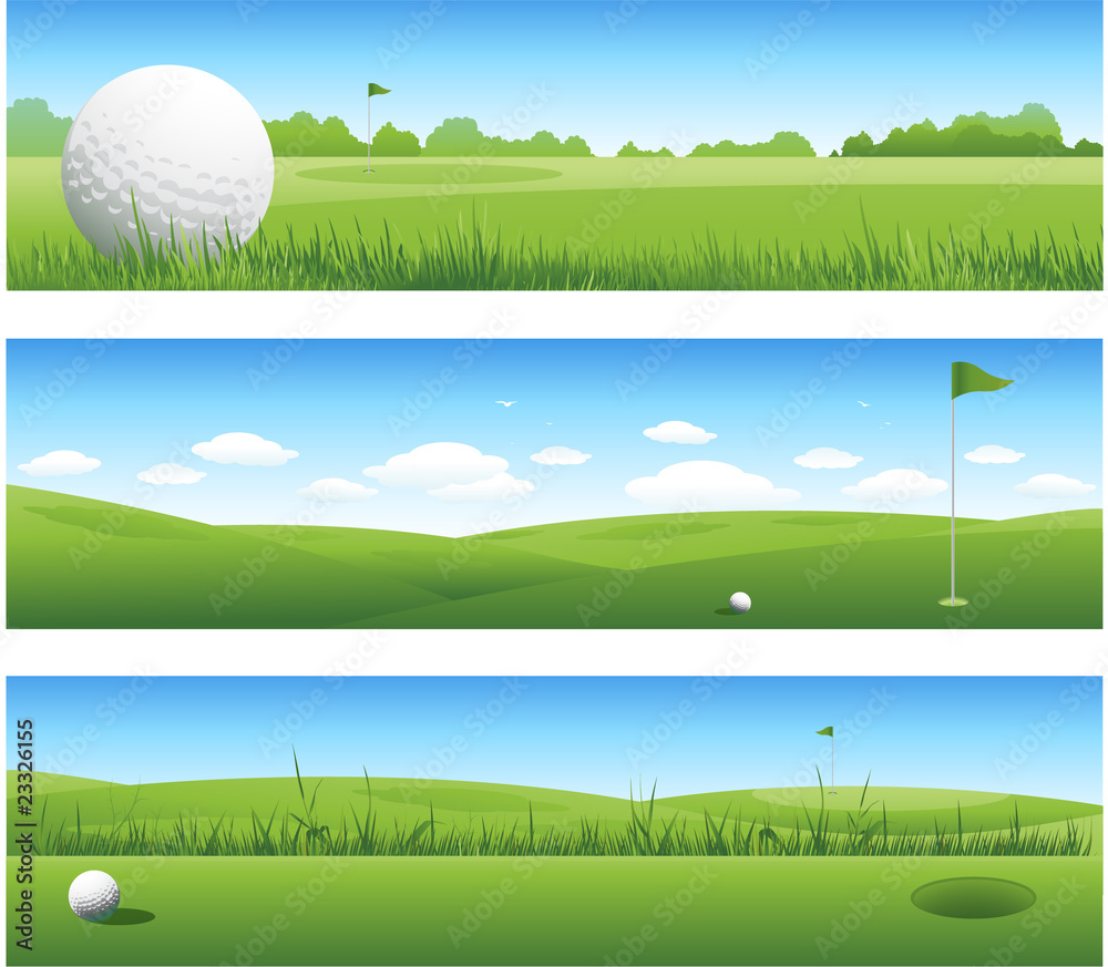Golf background banners Stock Vector | Adobe Stock