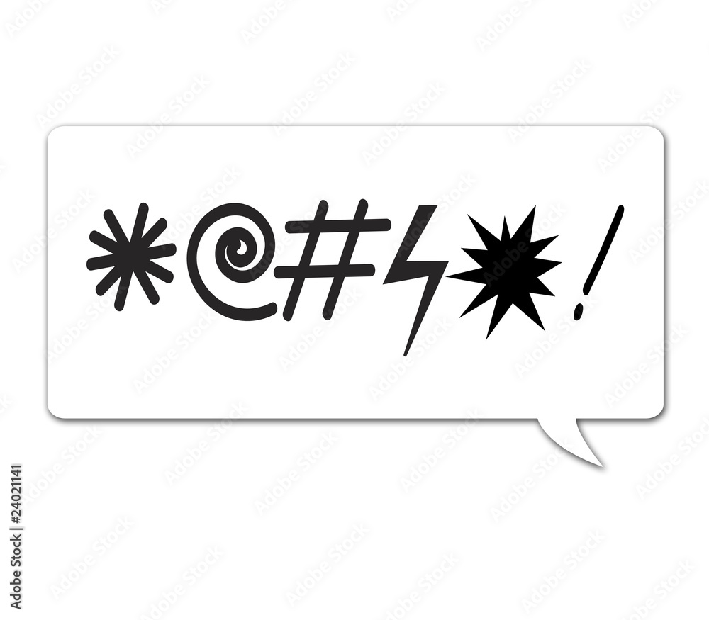 Ilustración de Stock Pegatina INSULTOS | Adobe Stock