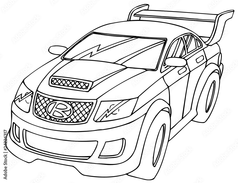 Drawing Evo outline Stock Illustration | Adobe Stock