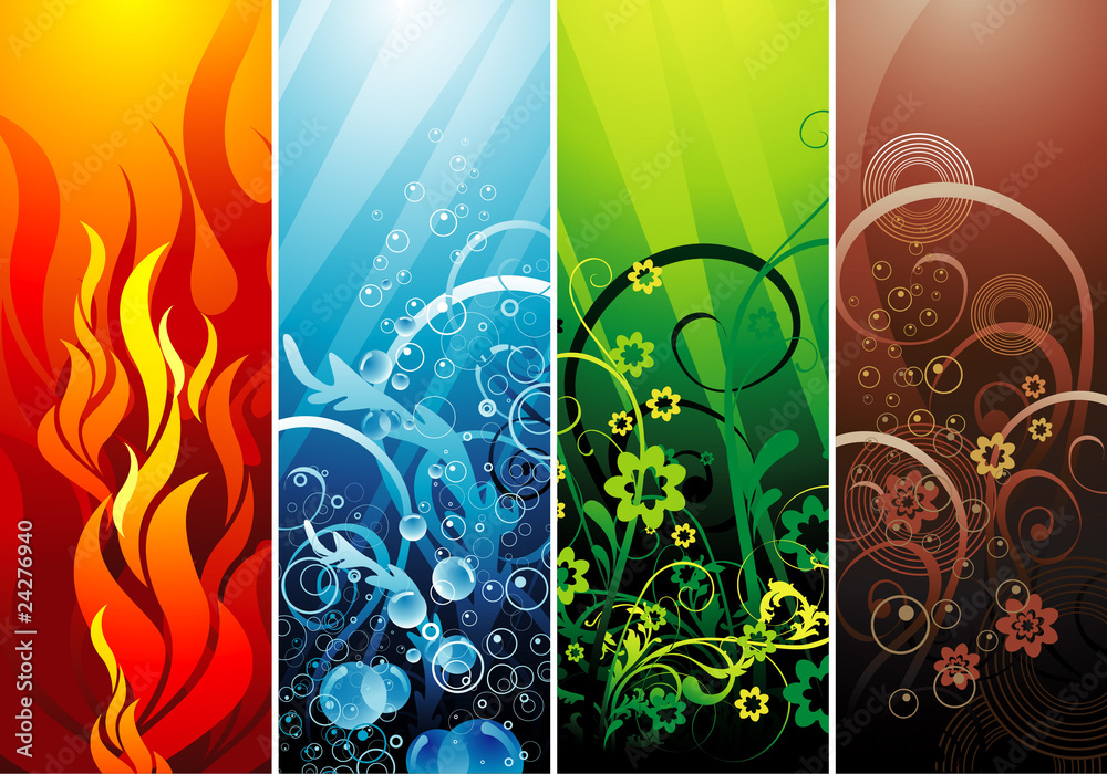 Earth elements vector composition Stock Vector | Adobe Stock