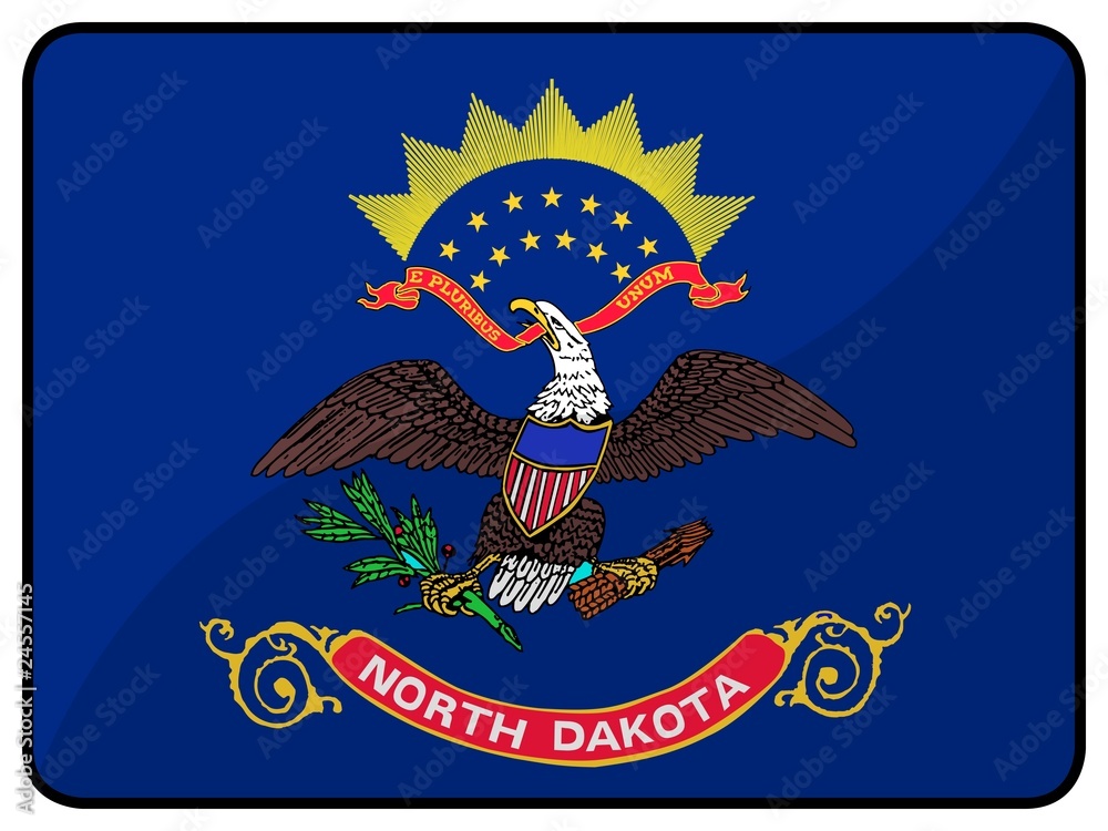 drapeau dakota du nord north dakota flag Stock Photo | Adobe Stock