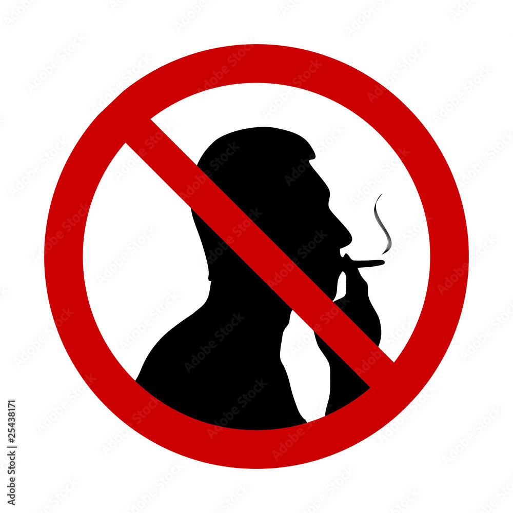 vector illustration of "No smoking" sign Stock Vector | Adobe Stock