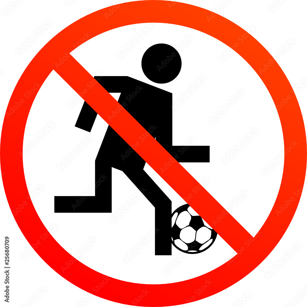 No play or football sign, vector illustration Stock Vector | Adobe Stock