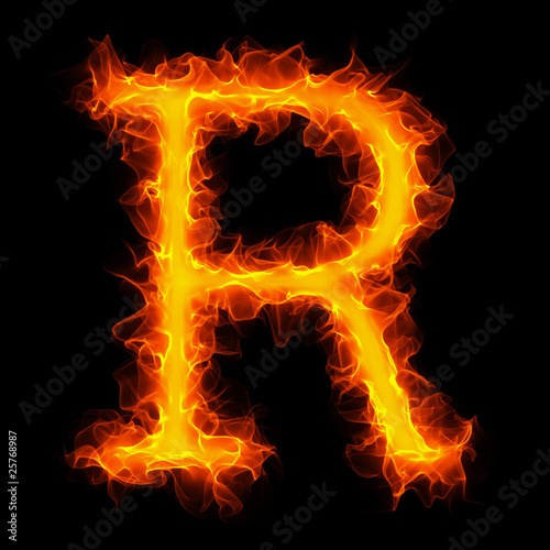 Fire letter R Stock Illustration | Adobe Stock