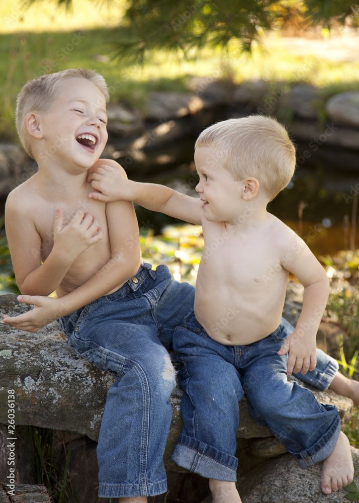 Brothers Tickling Stock Photo | Adobe Stock