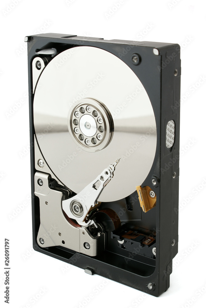 Hard disk drive HDD isolated on white background Stock Photo | Adobe Stock