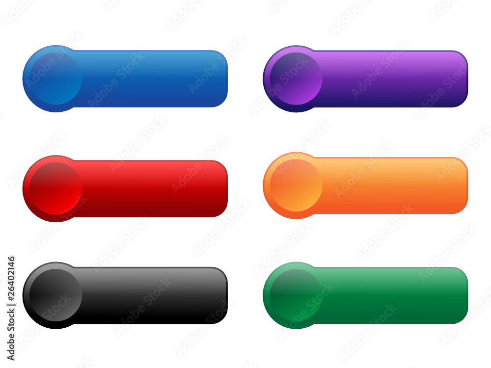 BLANK Web Buttons Poster (template bare set internet vector go) Stock ...