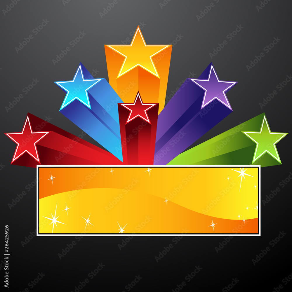 Shooting Star Banner Stock Vector | Adobe Stock