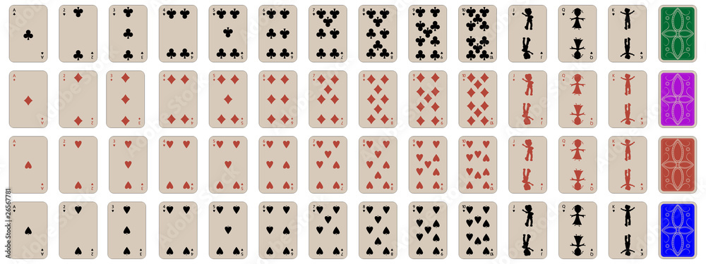 complete set of kids playing cards Stock Photo | Adobe Stock