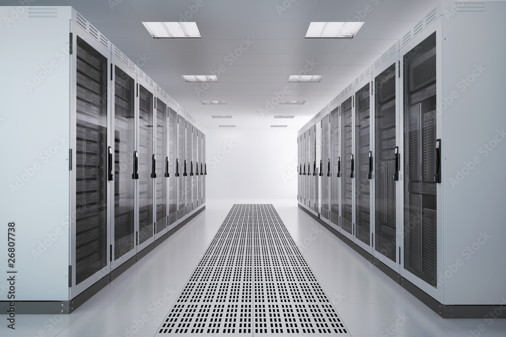 White Server Room Stock Photo | Adobe Stock