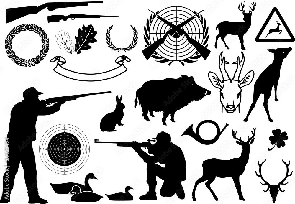 Jagd symbole 2 Stock Vector | Adobe Stock