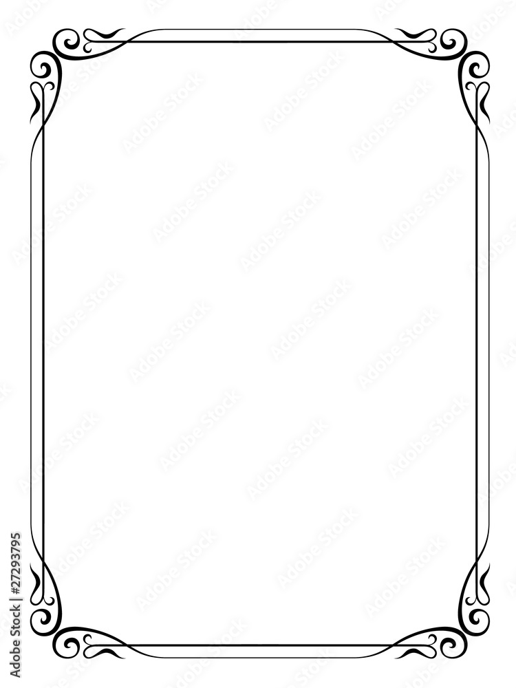 Vector calligraphy ornamental decorative frame Stock Vector | Adobe Stock