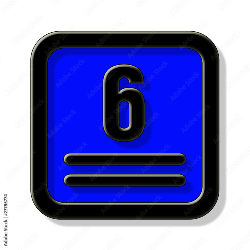 picto signalétique chiffre 6 Stock Illustration | Adobe Stock