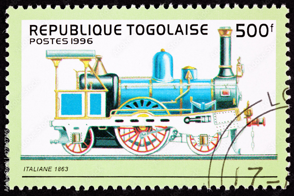 Togo Postage Stamp Old Italian Railroad Steam Engine Locomotive Stock ...