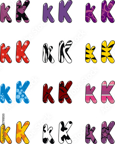 letter K cartoon Stock Vector | Adobe Stock