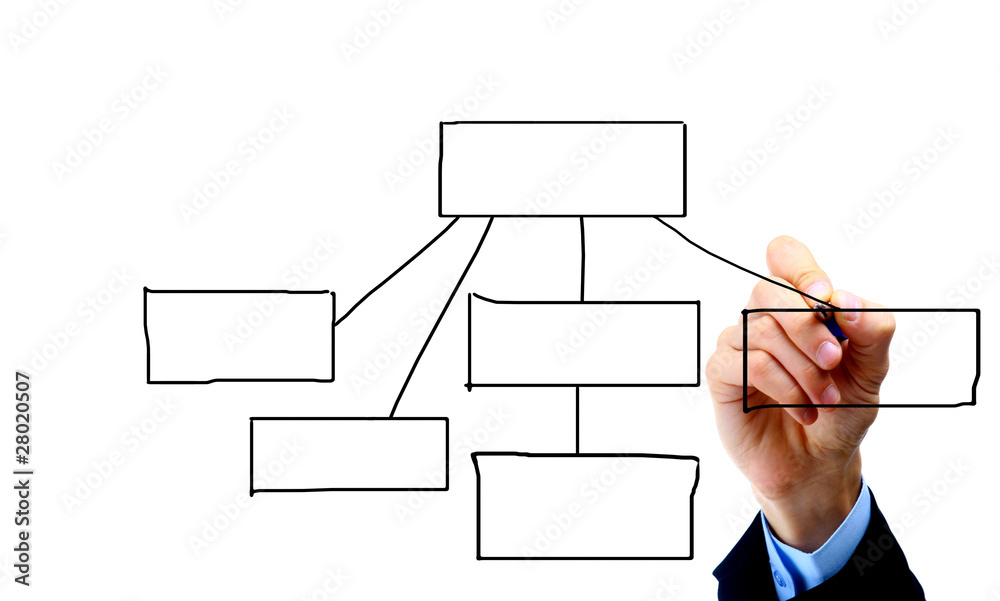 Hand drawing diagram isolated on white background Stock Photo | Adobe Stock