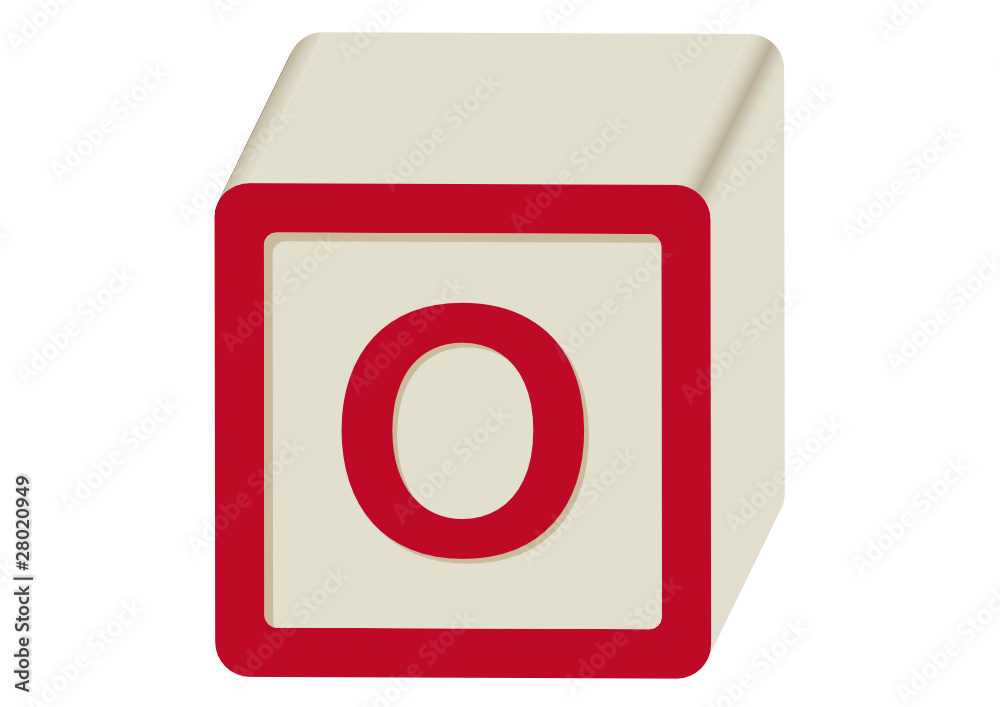 Letra O abecedario Infantil Stock Vector | Adobe Stock