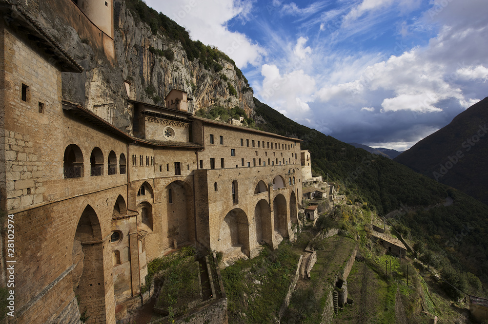 Monastero di San Benedetto a Subiaco (Roma) Stock Photo | Adobe Stock