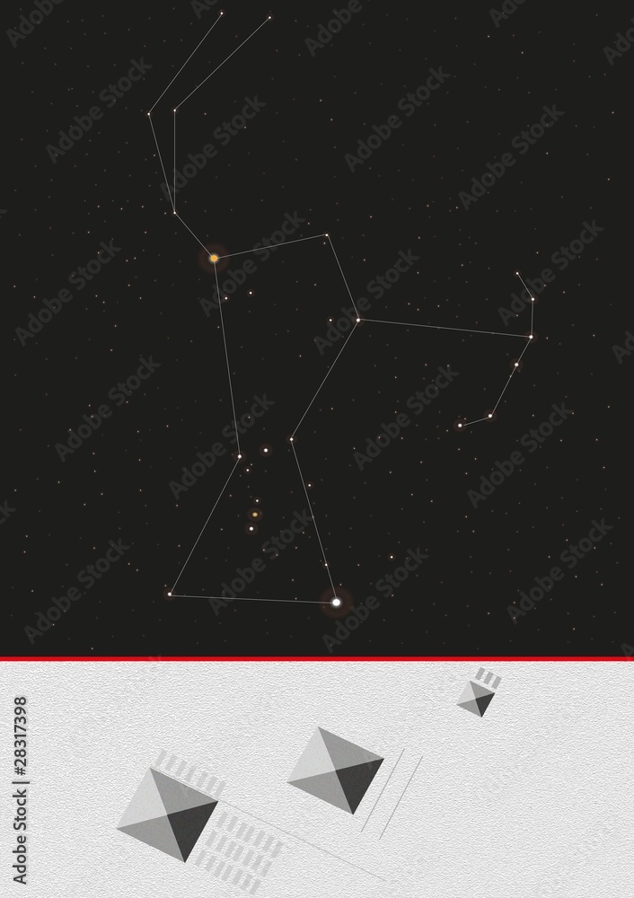 Orion and Giza pyramids Stock Photo | Adobe Stock
