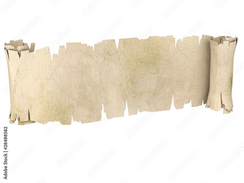 parchment banner 3d illustration Stock Illustration | Adobe Stock