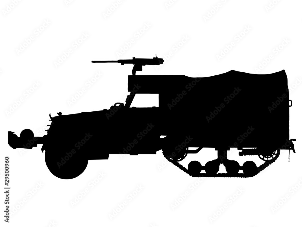 WW2 - Halftrack Armoured Car Stock Vector | Adobe Stock