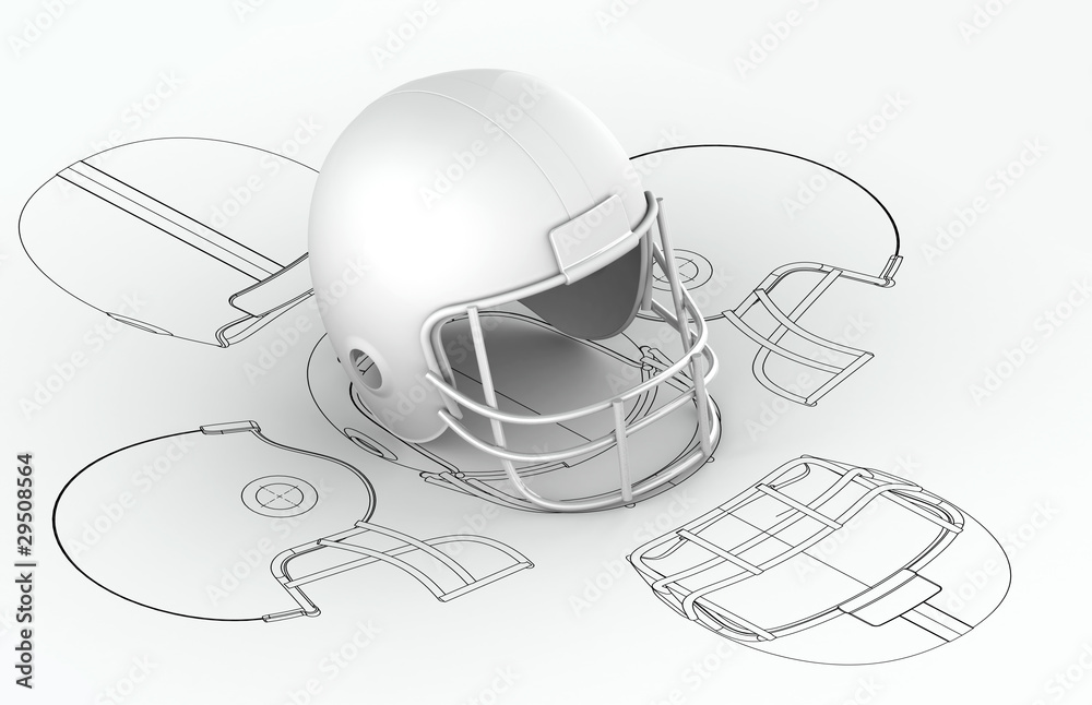 Helmet charts with 3d model on top Stock Illustration | Adobe Stock