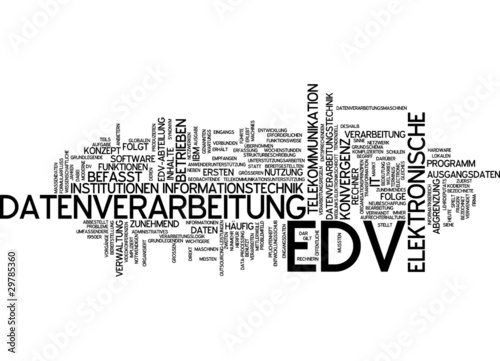EDV Elektronische Datenverarbeitung Stock-Illustration | Adobe Stock
