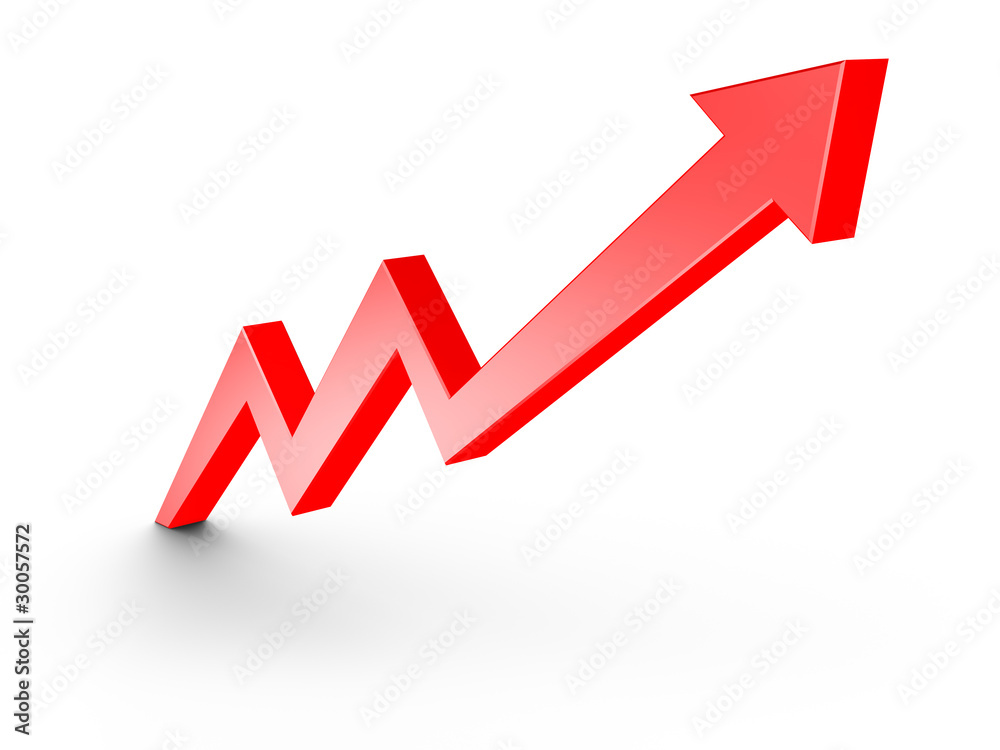 Red Arrow Growth Chart Stock Illustration | Adobe Stock