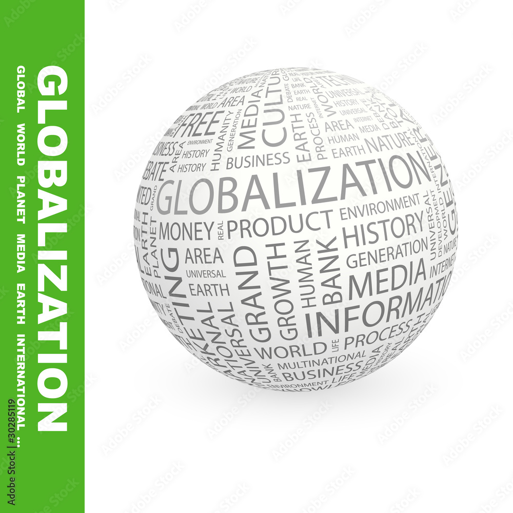 GLOBALIZATION. Vector illustration. Stock Vector | Adobe Stock