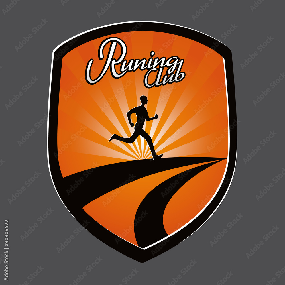 logo entreprise, running club Stock Vector | Adobe Stock