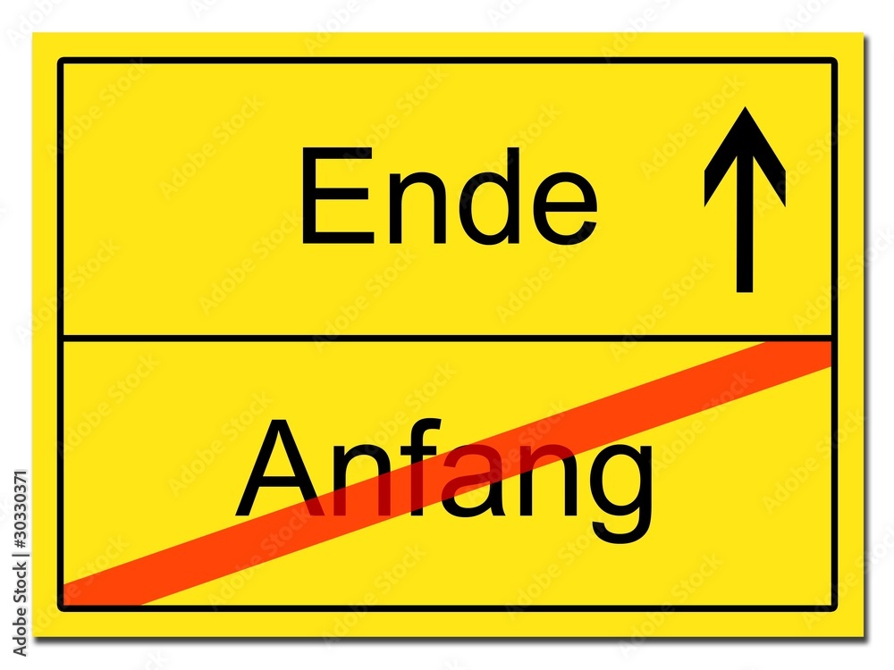 Stock-Illustration „anfang ende schild“ | Adobe Stock