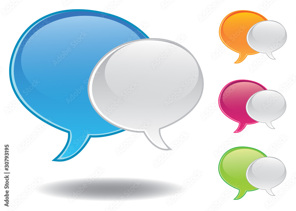 Sprechblasen Set bunt Stock Vector | Adobe Stock