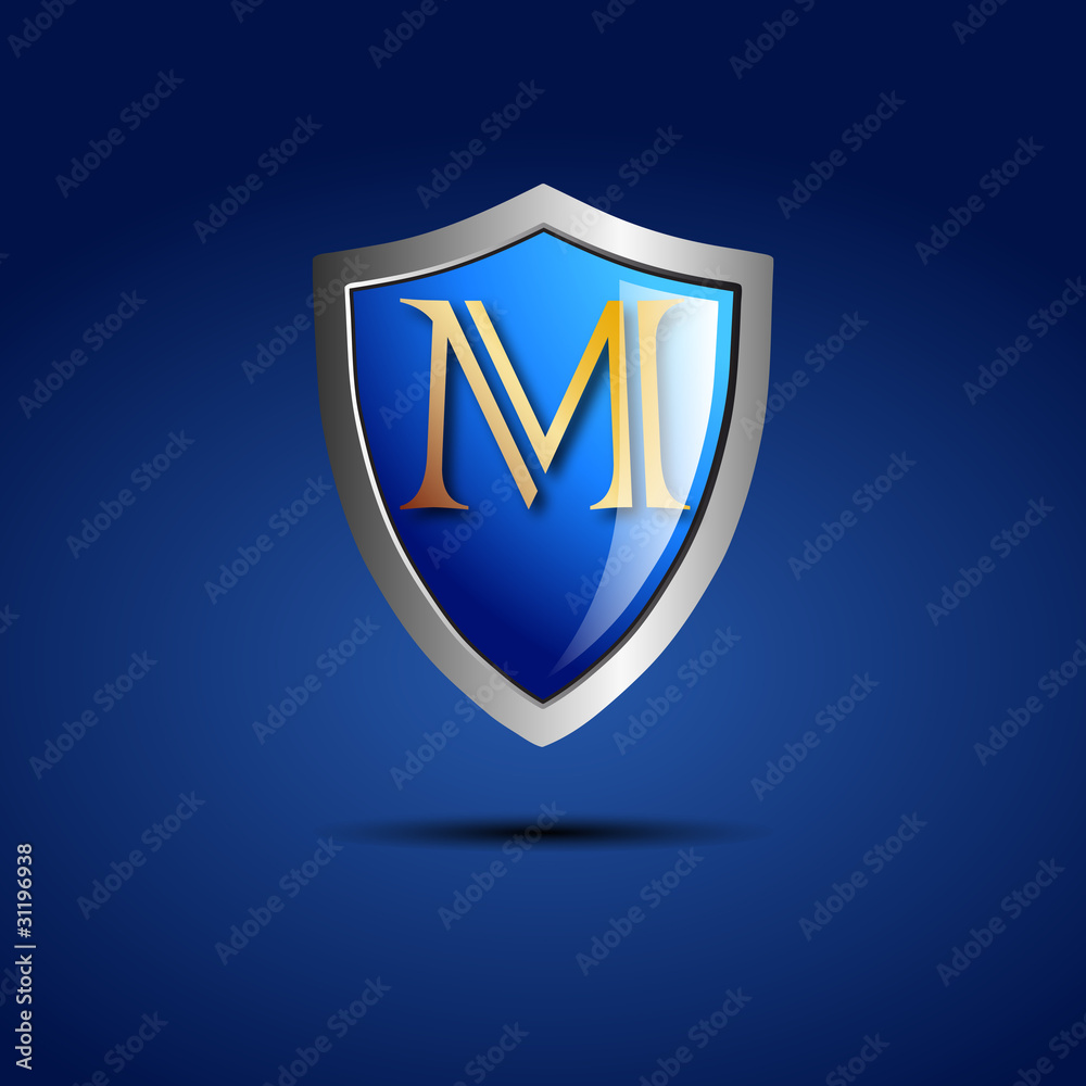 Logo shield initial letter M # Vector Stock Vector | Adobe Stock