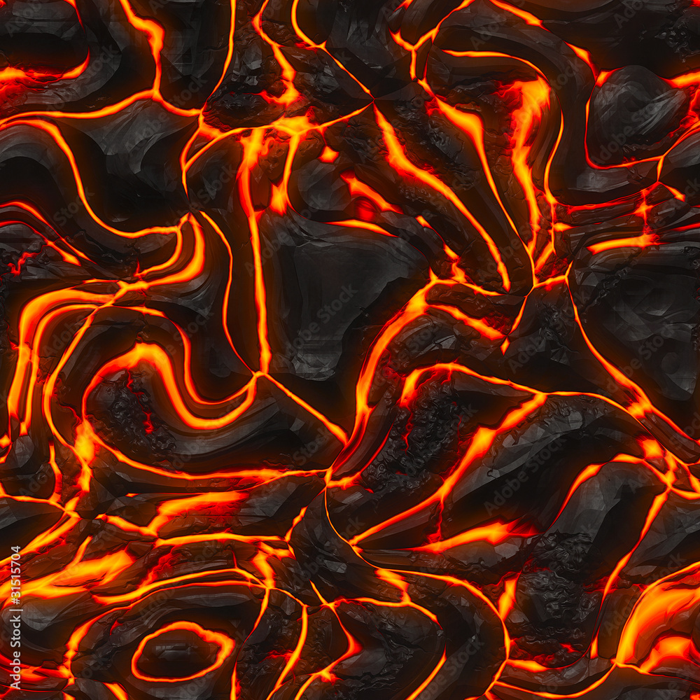 Ilustração Seamless magma or lava texture do Stock | Adobe Stock
