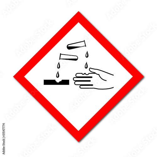 GHS Symbol Skin corrosion sign Stock Illustration | Adobe Stock