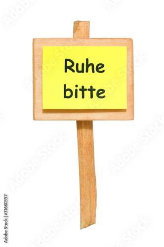 Ruhe bitte Stock-Foto | Adobe Stock