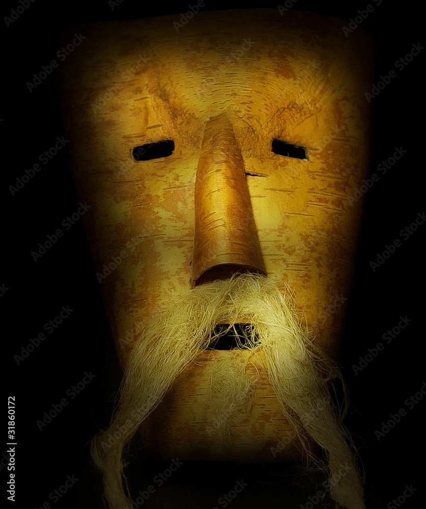 Old slavic pagan mask for ritual Stock Photo | Adobe Stock