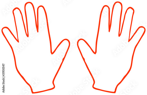 vektor: hand rechts und links – Stock-Vektorgrafik | Adobe Stock