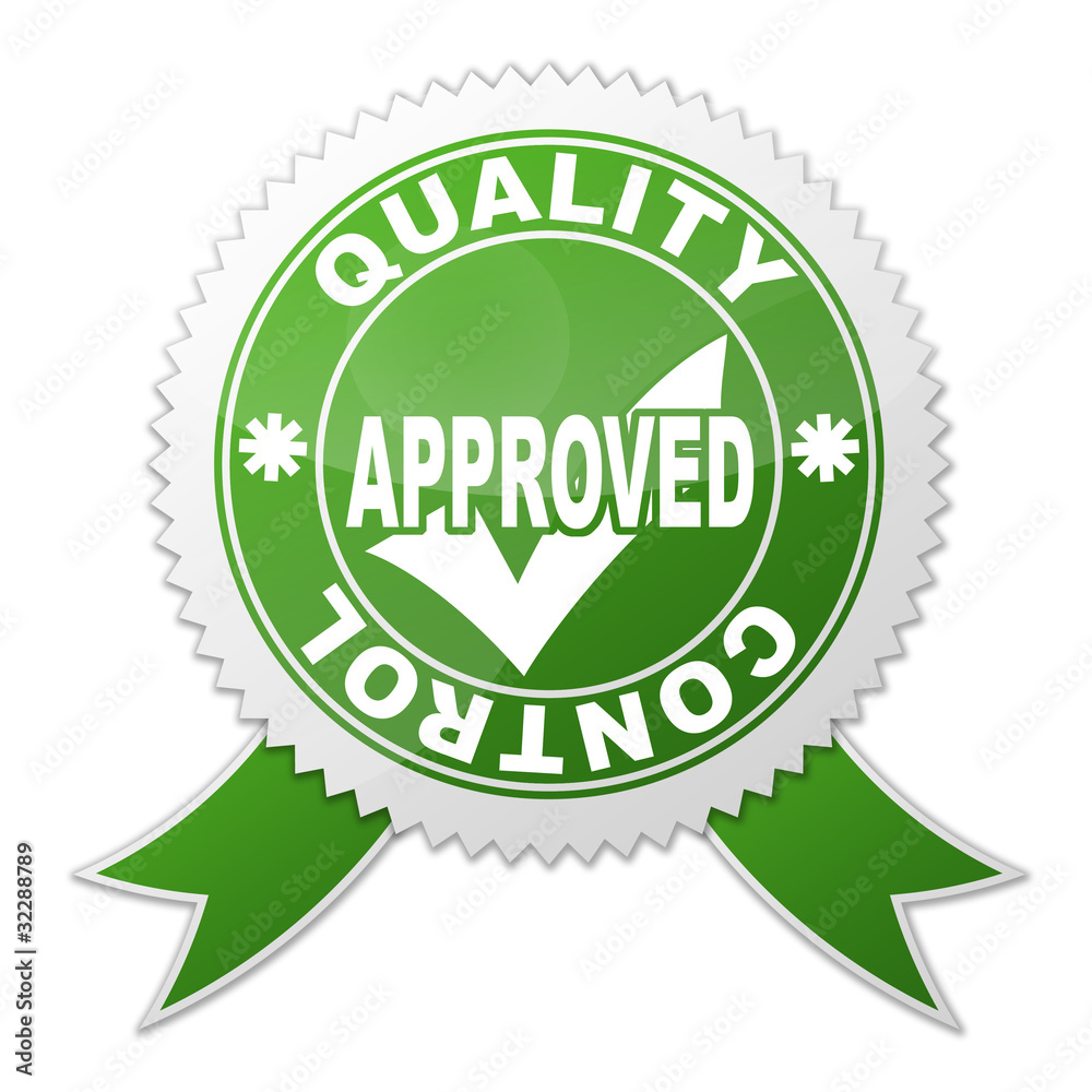 Ilustración de Stock Sello QUALITY CONTROL APPROVED | Adobe Stock