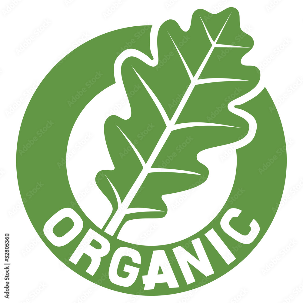 leaf, organic sign (seal, symbol) Stock Vector | Adobe Stock