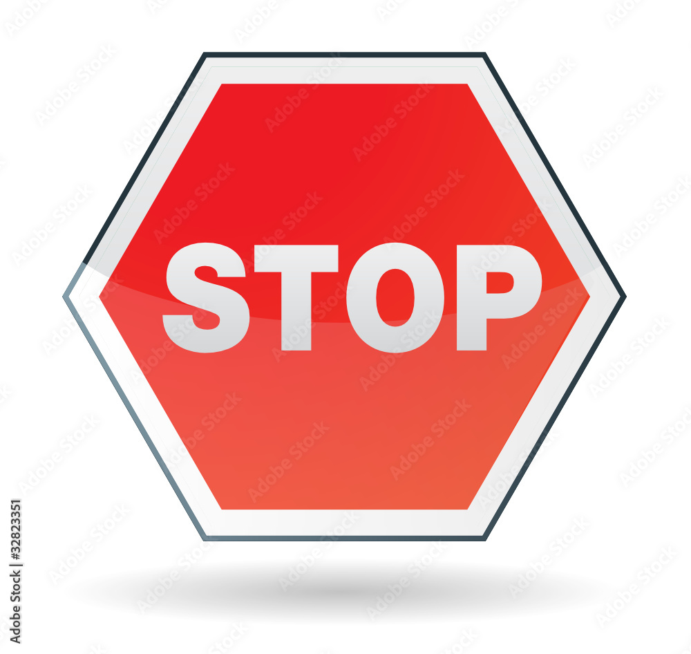 Image vectorielle Stock panneau de signalisation: STOP | Adobe Stock