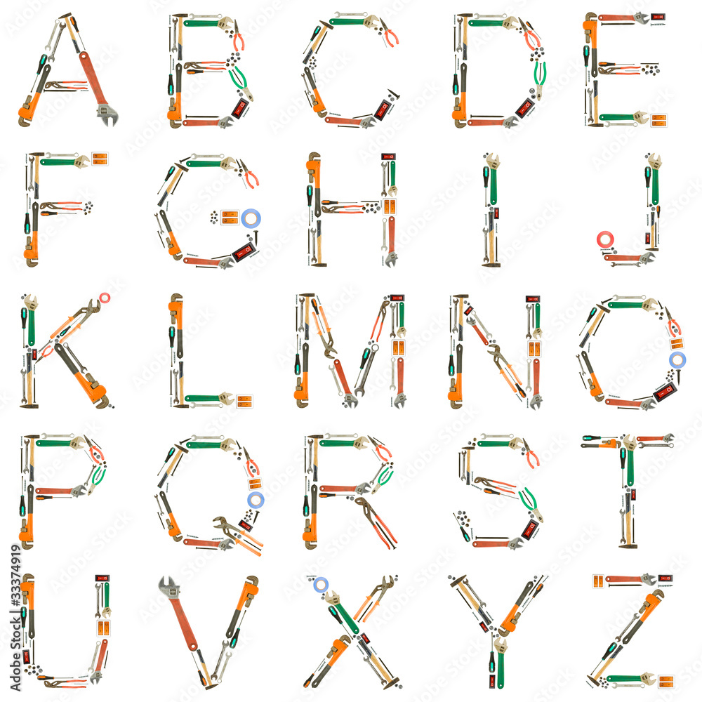 Tools Alphabet Stock Photo | Adobe Stock